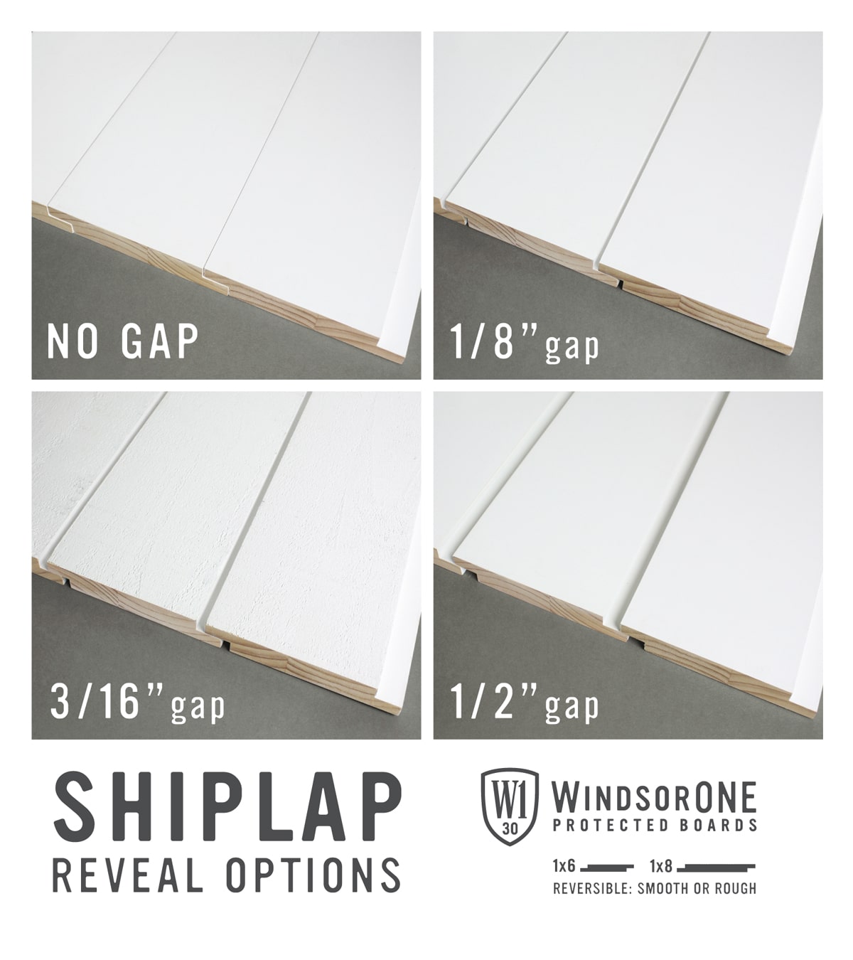 Shiplap soffits, choose your own gap - WindsorONE