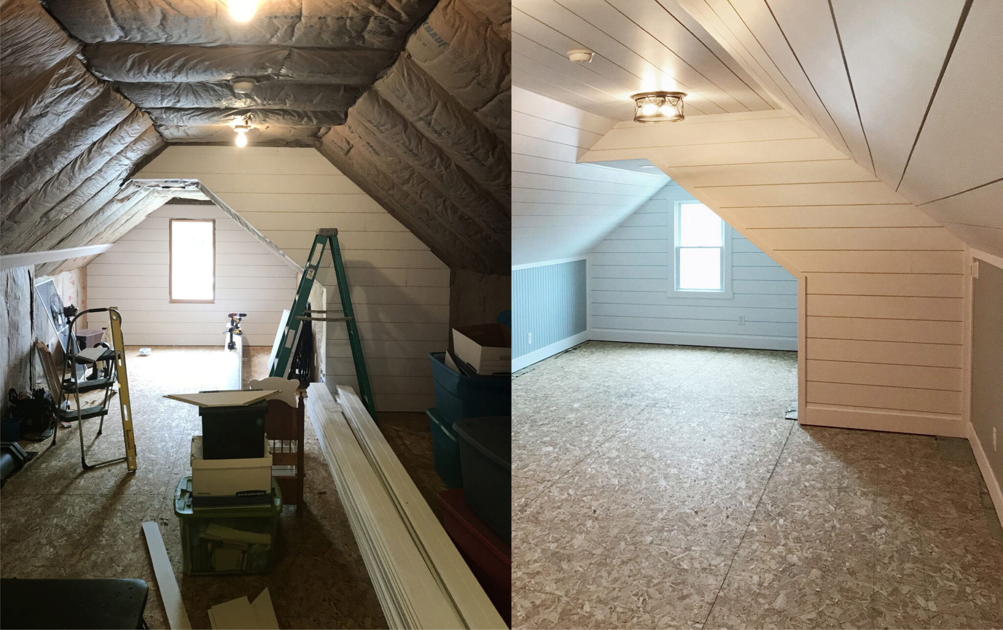Transforming an Attic Space with Shiplap & Beadboard - WindsorONE