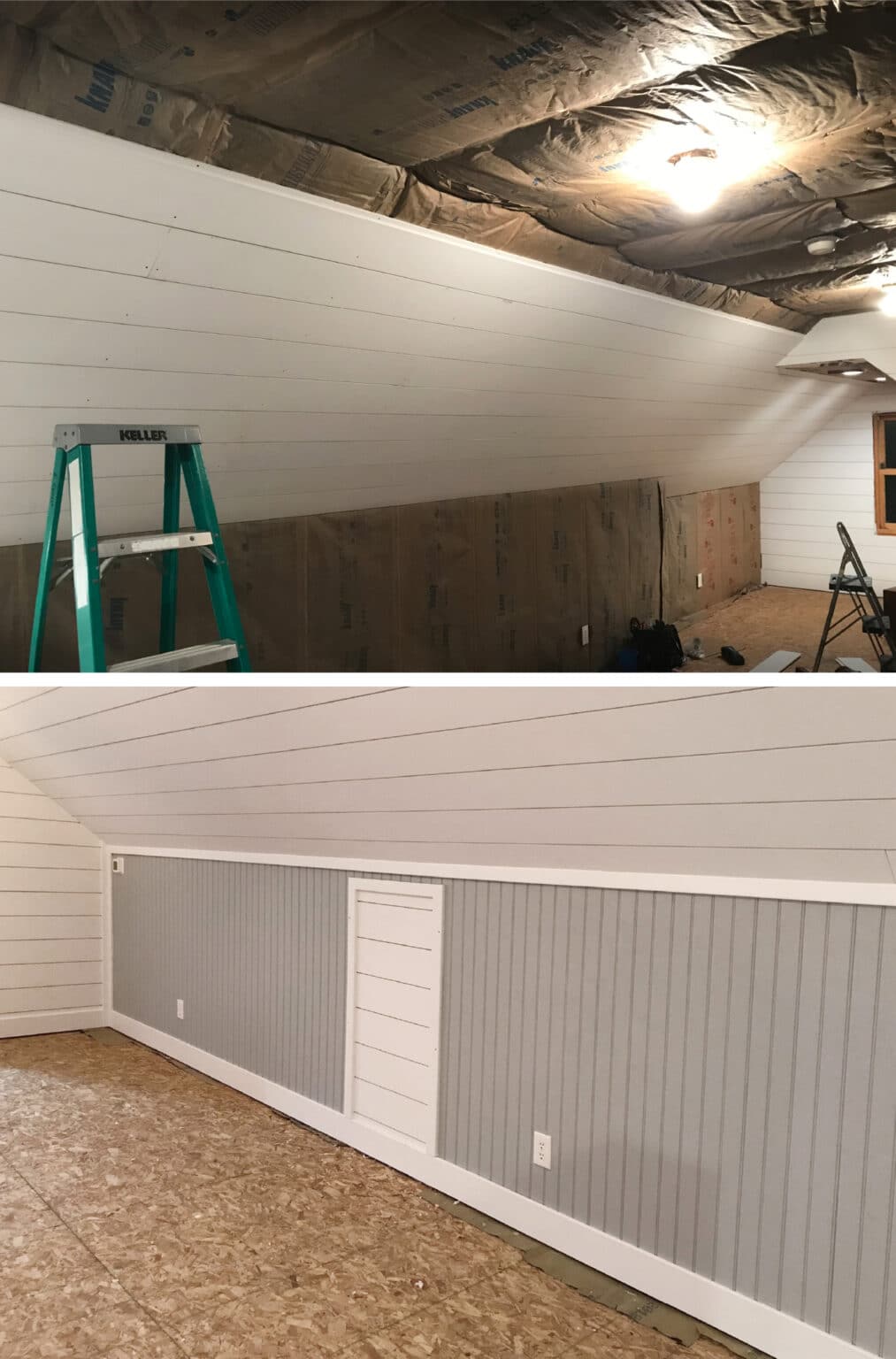 Transforming an Attic Space with Shiplap & Beadboard - WindsorONE